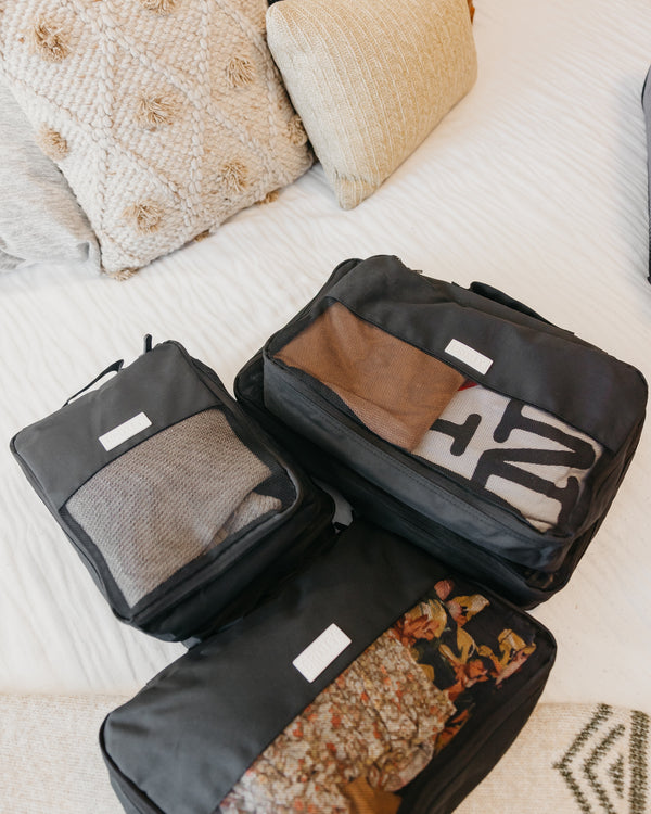Black Packing Cube Set – Brixley Bags